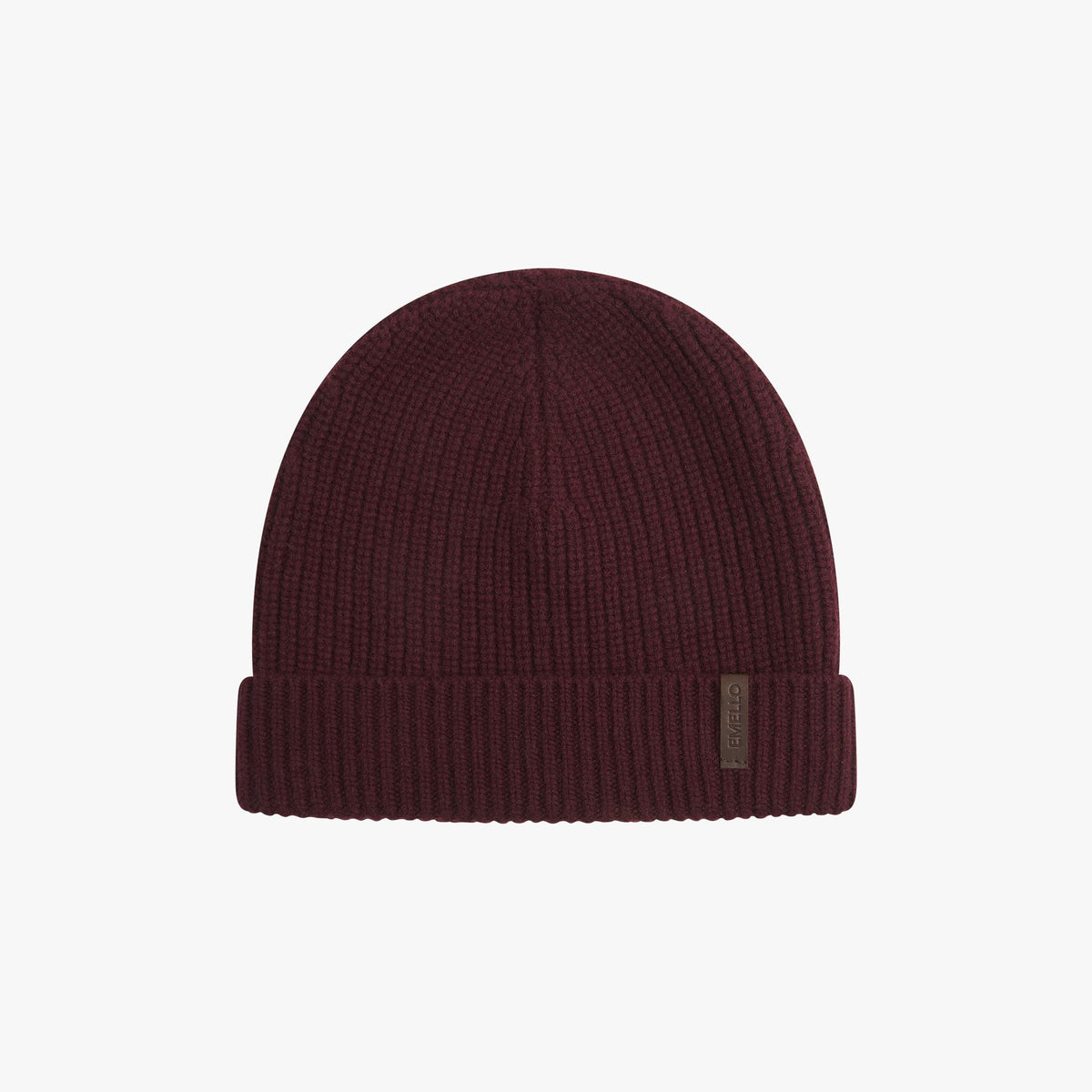 Merino Wool Cashmere Beanie in Purple with Fold-Over Cuff – Emello